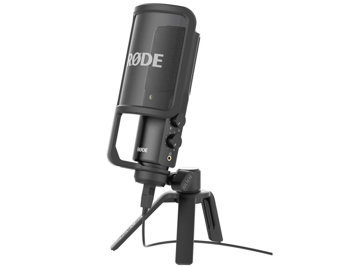 Røde NT-USB, USB, pop filter, stativ, ring mount, kardioid och oriktad ...