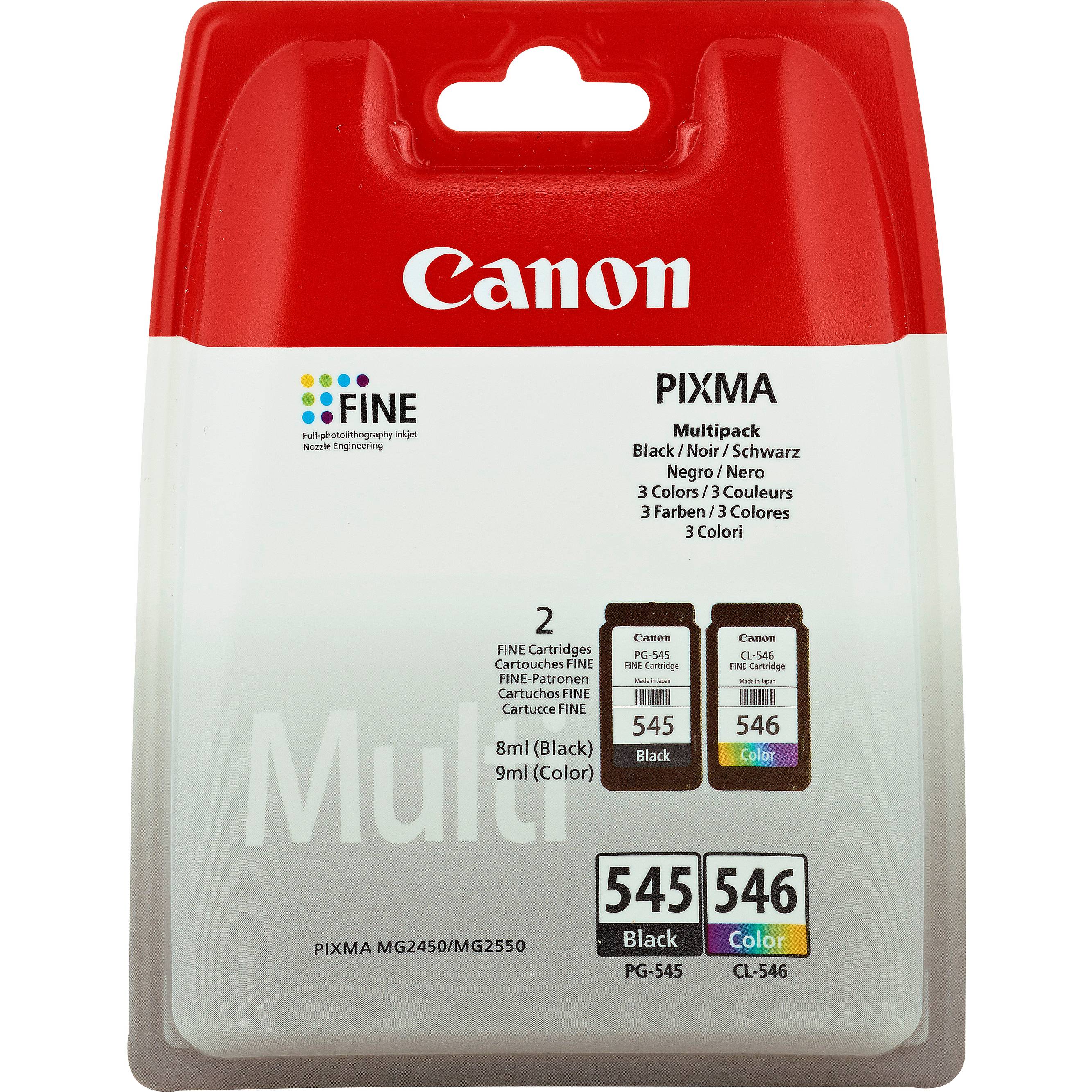 Canon PG 545 CL 546 Svart f rg Multipack 2 F rgpatroner 