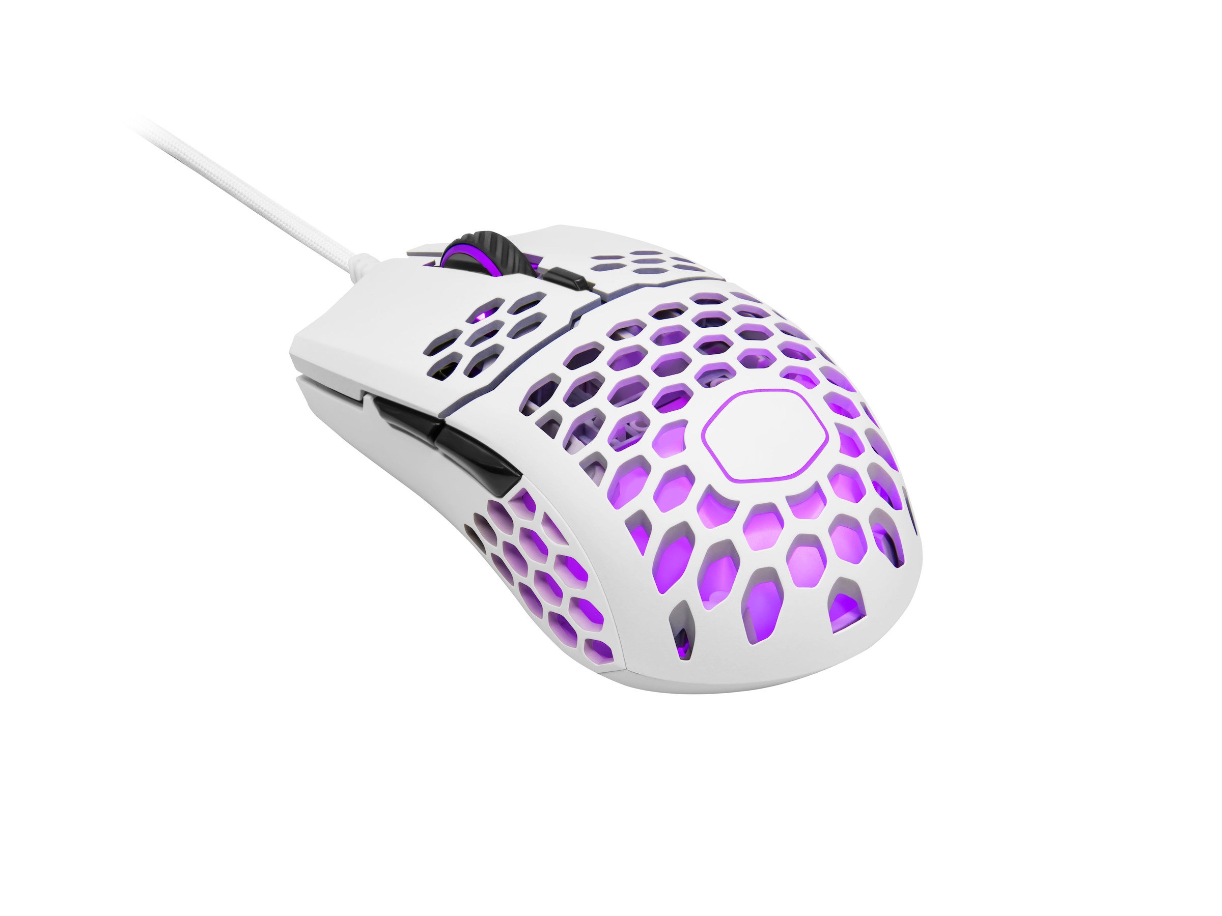 Cooler Master MM711, 16000 dpi, 6 knappar, PMW3389 sensor, RGB - Matt Vit